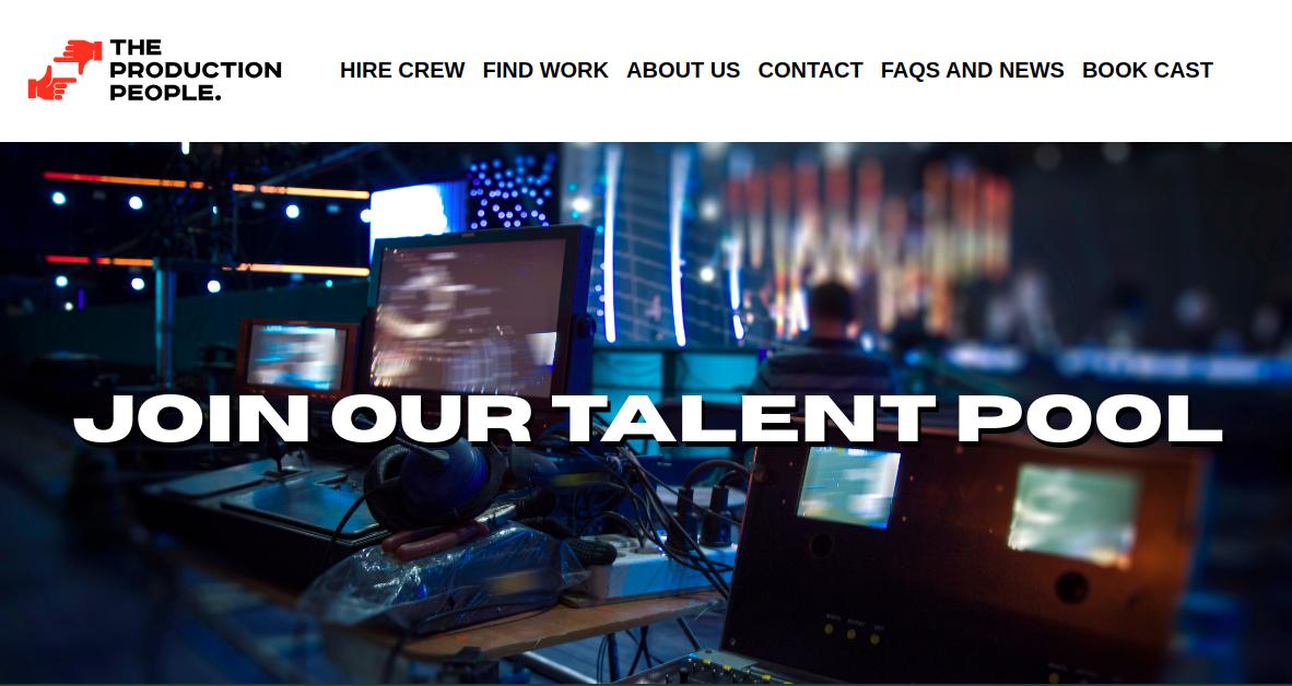 The Production People: Join our talent pool of media professionals
